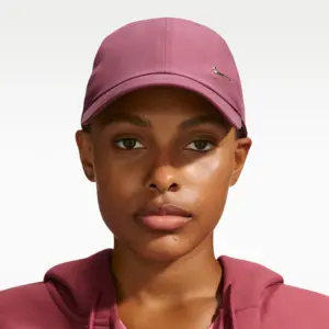 Nike Dri-fit Club Unstructured Metal Swoosh Cap - Red