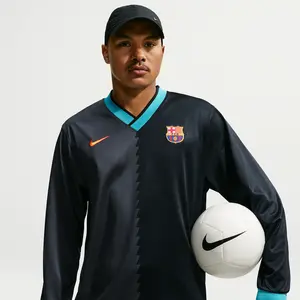 Nike Fc Barcelona Energy Third Dri-fit Soccer Long-sleeve Jersey - Black