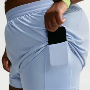 Nike Swift Dri-fit Mid-rise 2-in-1 Running Shorts - Blue