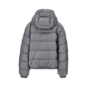 Miu Miu Light Pongé Down Jacket - Grey
