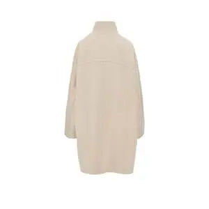 Alaïa Cashmere Asymmetrical Coat - Beige