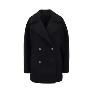 TOTEME Wool Blend Cocoon Fit Peacoat