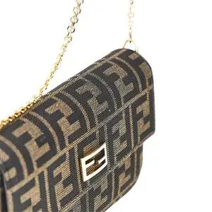 Fendi Ff Zucca Jacquard Fabric Clutch