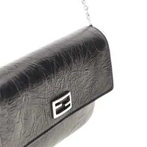 Fendi Craquelé Leather Tube With Chain