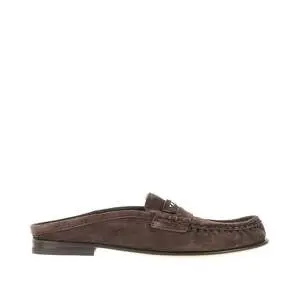 Fendi Suede Leather Sabot - Brown