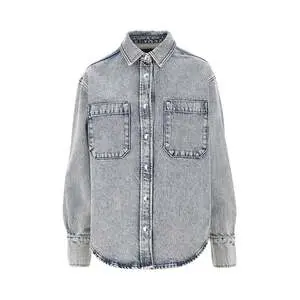ANINE BING Amy Denim Shirt - Blue
