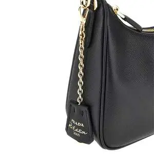 Prada Saffiano Leather Re-edition 2005 Shoulder Bag - Black