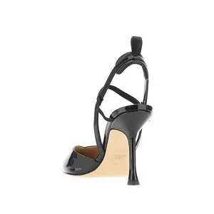 Fendi Patent Leather Very Colibrì Slingback Pumps - Black