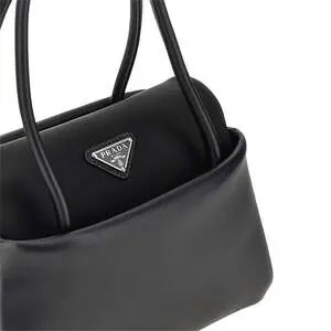 Prada Passage Leather And Re-nylon Handbag