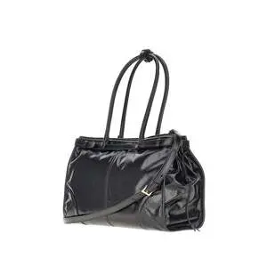 Prada Shiny Leather Large Bonnie Handbag