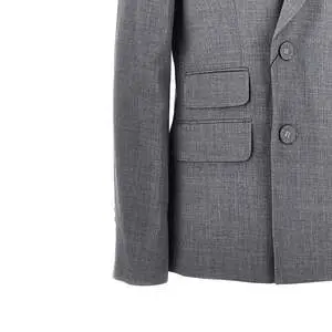 AMI Paris Double-breasted Virgin Wool Blazer With Belt