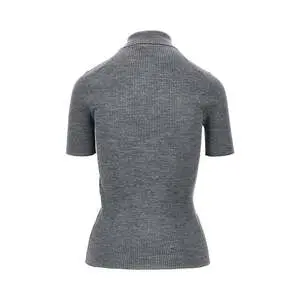 Fendi Ribbed Knit Polo Shirt