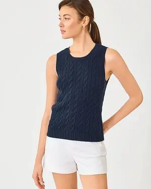 Lilly Pulitzer® Brockton Crew Neck Sweater Tank - Navy