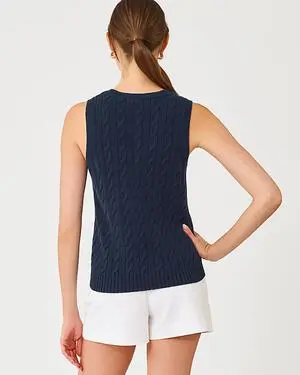 Lilly Pulitzer® Brockton Crew Neck Sweater Tank - Navy