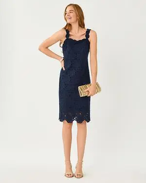 Lilly Pulitzer® Fabian Crochet Midi Dress