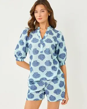 Lilly Pulitzer® Kilah High Rise Stripe Jacquard Short - Blue