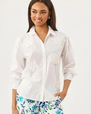 Lilly Pulitzer® Bondi Button Down Shirt - White