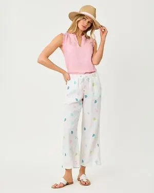 Lilly Pulitzer® Brawley Linen Crop Pant - Multicolor