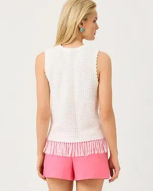 Lilly Pulitzer® Roe Crochet Sweater Shell Tank