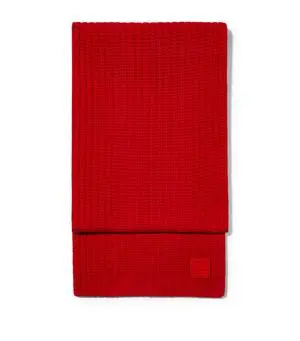 Max & Co. Virgin Wool Knitted Scarf - Red