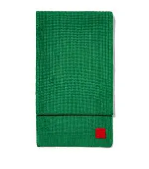 Max & Co. Virgin Wool Knitted Scarf - Green