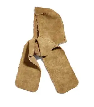 Max & Co. Faux Shearling Hooded Scarf - Brown