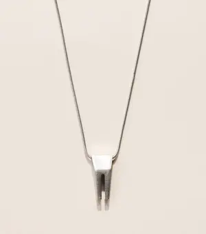 Rick Owens Brass Mini Open Trunk Necklace - Silver