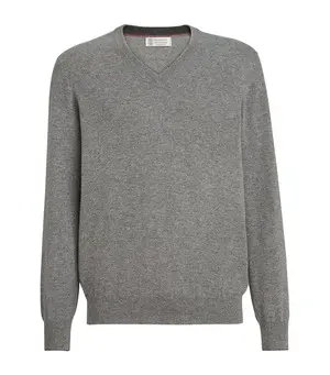Brunello Cucinelli Cashmere Crew-neck Sweater - Grey