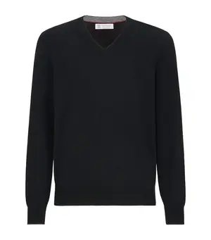 Brunello Cucinelli Cashmere Crew-neck Sweater - Black
