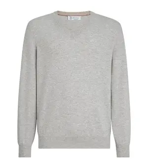 Brunello Cucinelli Cashmere Crew-neck Sweater - Grey