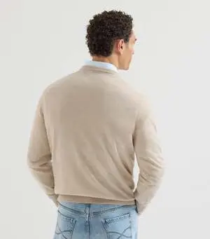 Brunello Cucinelli Cashmere V-neck Sweater - Beige