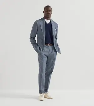 Brunello Cucinelli Cashmere V-neck Sweater - Blue