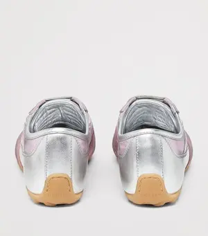 Alexander McQueen Leather Boxe Sneakers - Purple