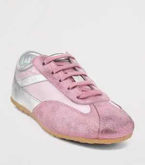 Alexander McQueen Leather Boxe Sneakers - Purple