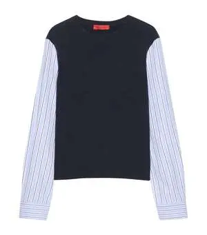 Max & Co. Wool Hybrid Sweater - Navy