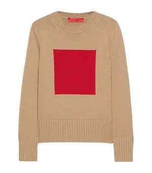 Max & Co. Wool-cashmere Square Sweater - Brown