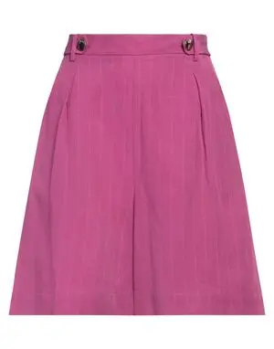 Liu Jo Lyocell And Linen Blend Bermuda Shorts - Pink