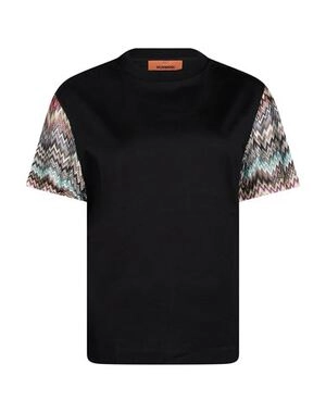 Missoni Multicolor Zigzag Print Cotton T-shirt - Black