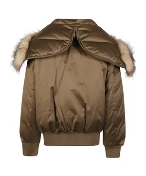 Michael Kors Faux Fur-trimmed Hooded Bomber Jacket - Duffle