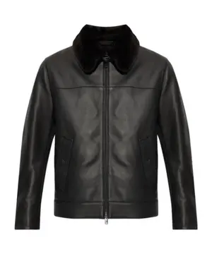 Brioni Long-sleeve Leather Jacket
