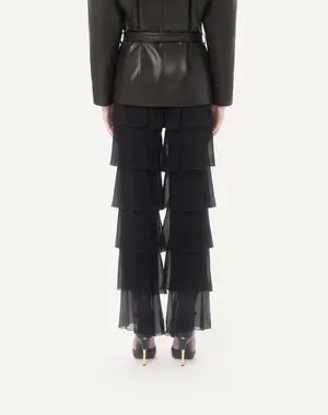 Valentino Garavani Lightweight Georgette Pleated Trousers - No