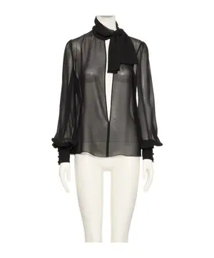 Valentino Garavani Light Georgette Top With Scarf
