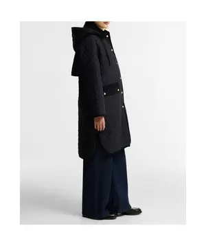 Barbour Hooded Diamond Quilted Long Coat