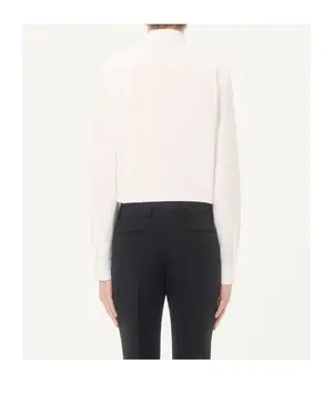 Valentino Garavani Long-sleeved Cotton Poplin Shirt With Embroidered Frog Closure - No