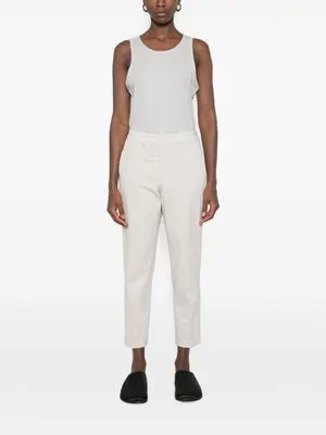 Peserico Cropped-leg Turn-up Trousers - Grey