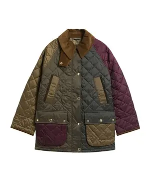 Barbour Color-block Diamond-quilted Jacket