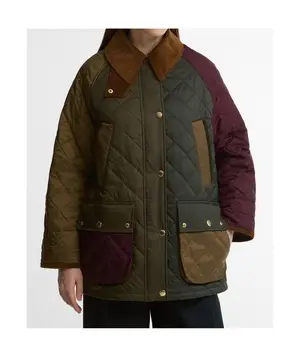 Barbour Color-block Diamond-quilted Jacket