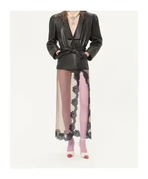 Valentino Garavani Long Skirt In Sheer Tulle - No