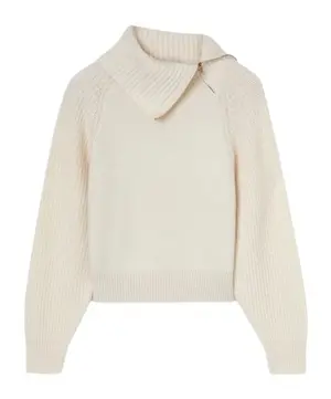 Agnona Long-sleeved Ribbed Knit Sweater - No