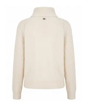 Agnona Long-sleeved Ribbed Knit Sweater